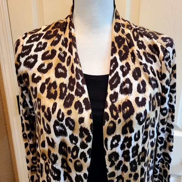 Zenergy by Chico's | Sweaters | Zenergy By Chicos Animal Print Duster ...